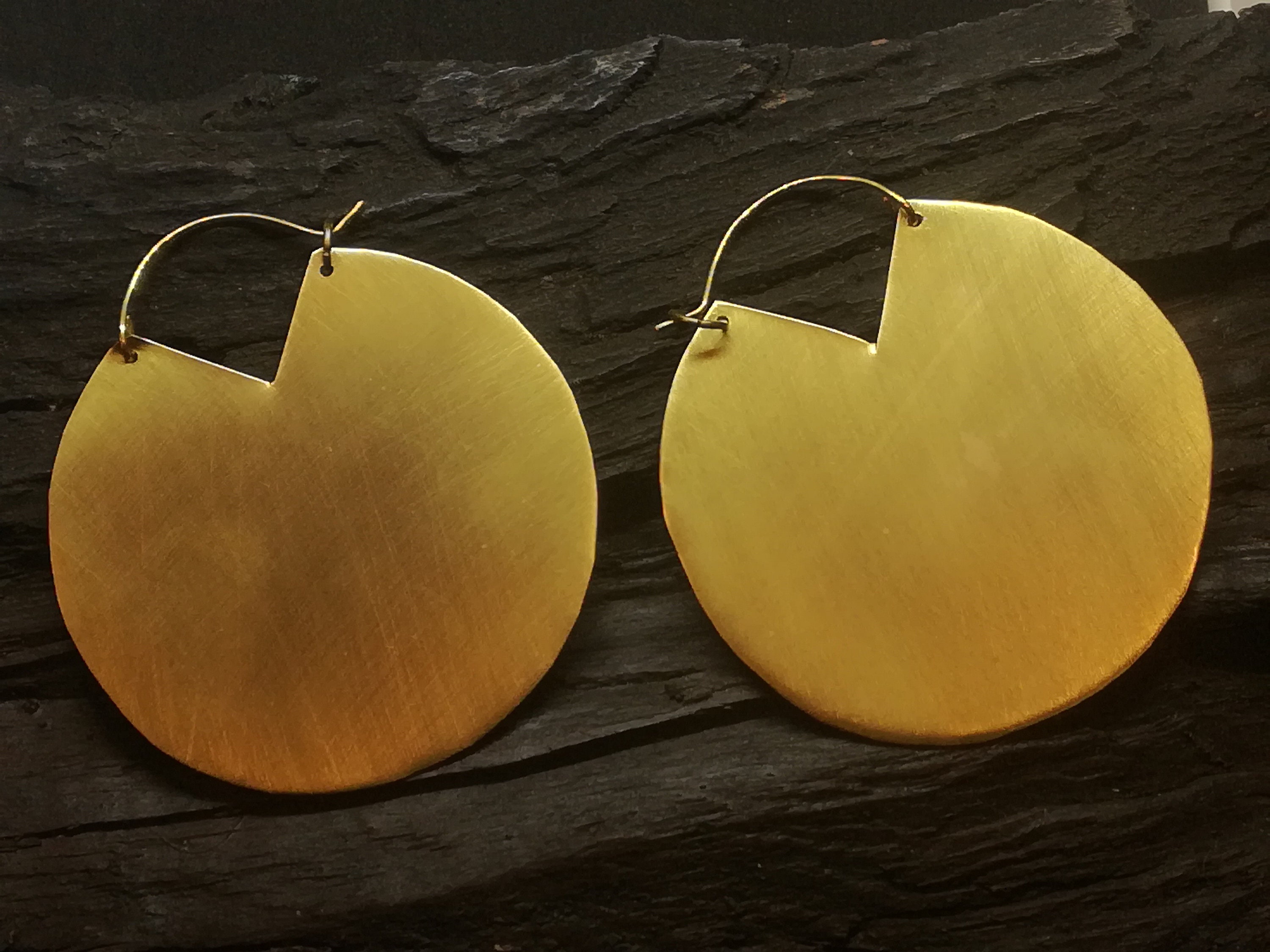 African Brass Hoops, Big Brass Hoops, Greek Jewelry, Bohemian Hoops ...