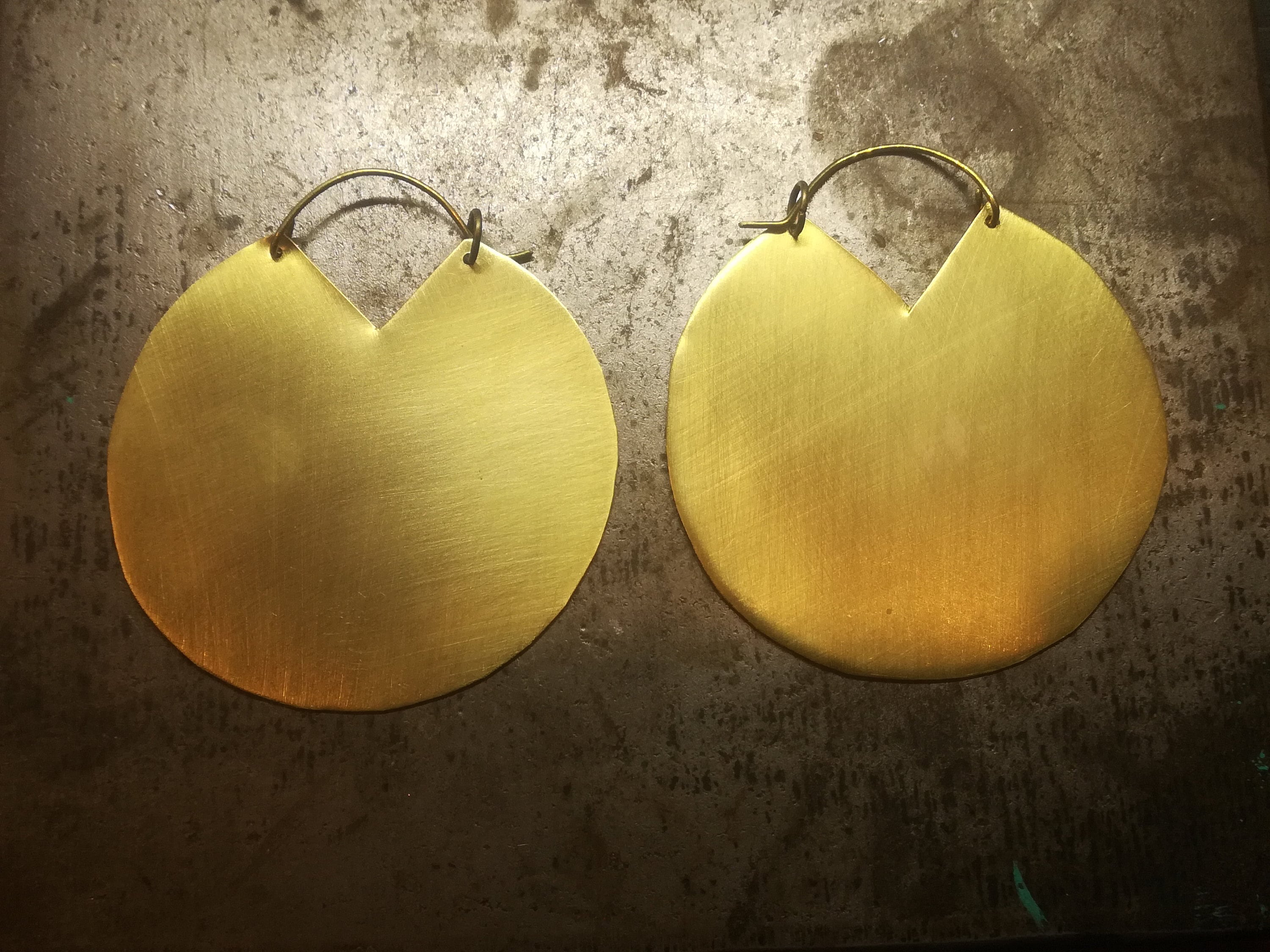 African Brass Hoops, Big Brass Hoops, Greek Jewelry, Bohemian Hoops ...