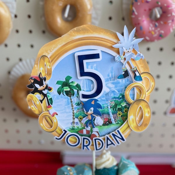 Sonic Ring Cake Topper - Etsy