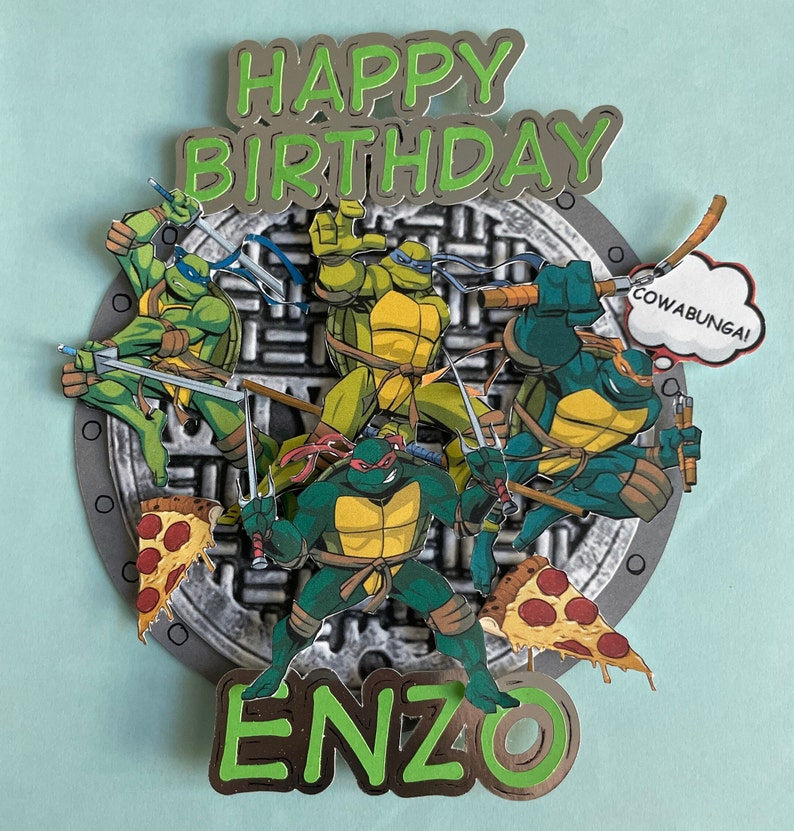 Ninja Turtles Cake Topper - Etsy