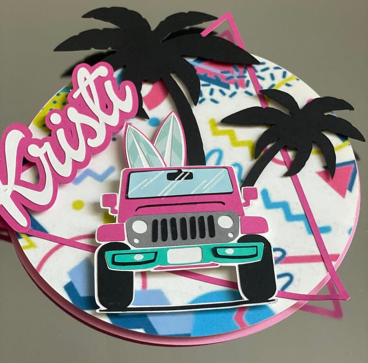 90’s Cruisin’ Jeep Cake Topper - Etsy