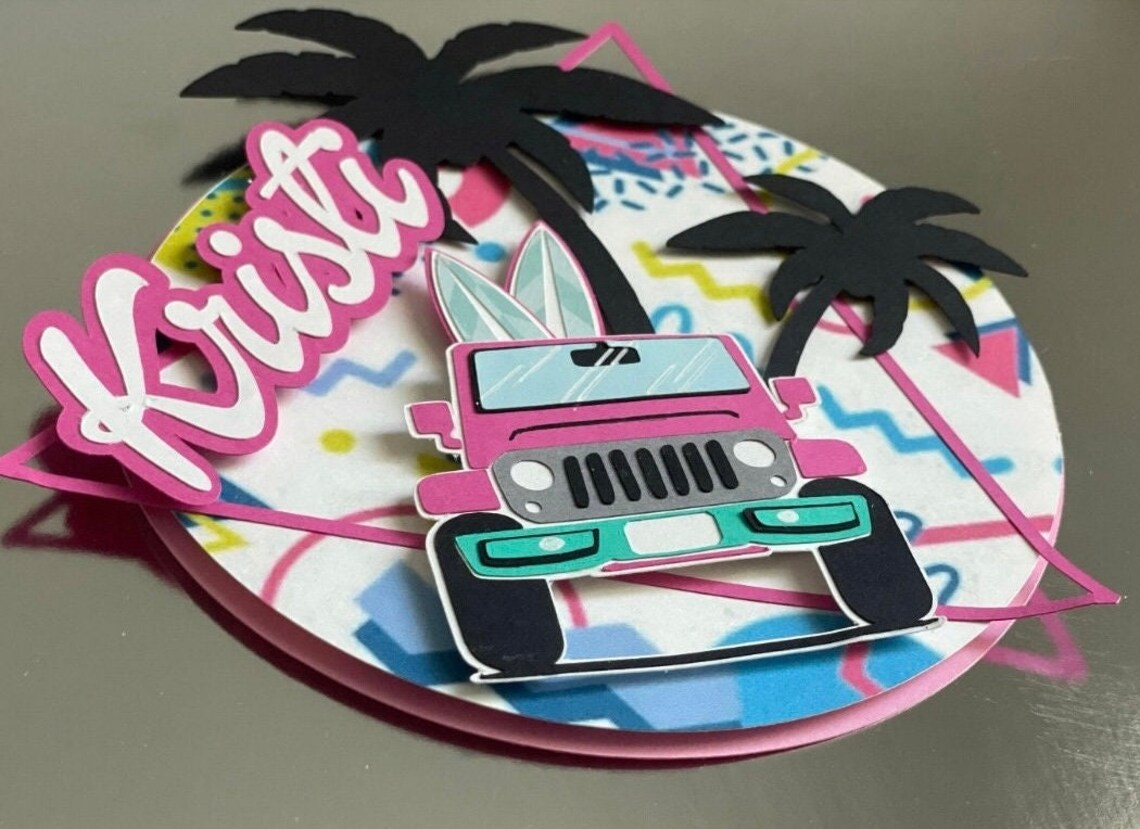 90’s Cruisin’ Jeep Cake Topper - Etsy