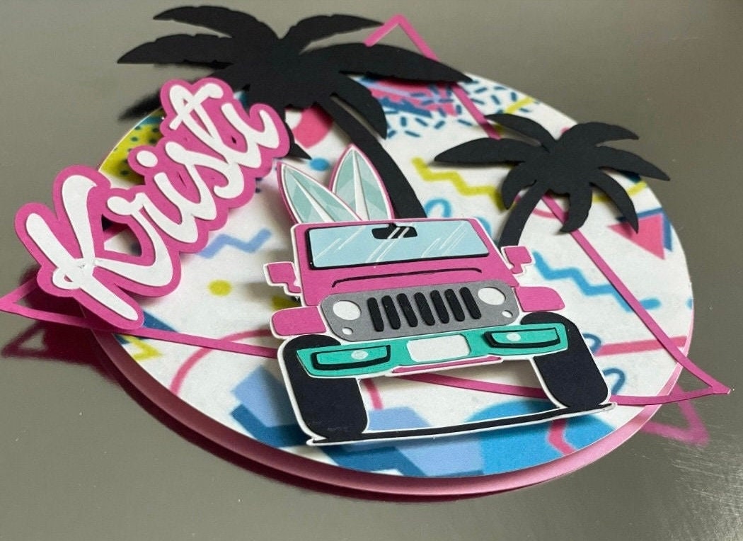 90’s Cruisin’ Jeep Cake Topper - Etsy