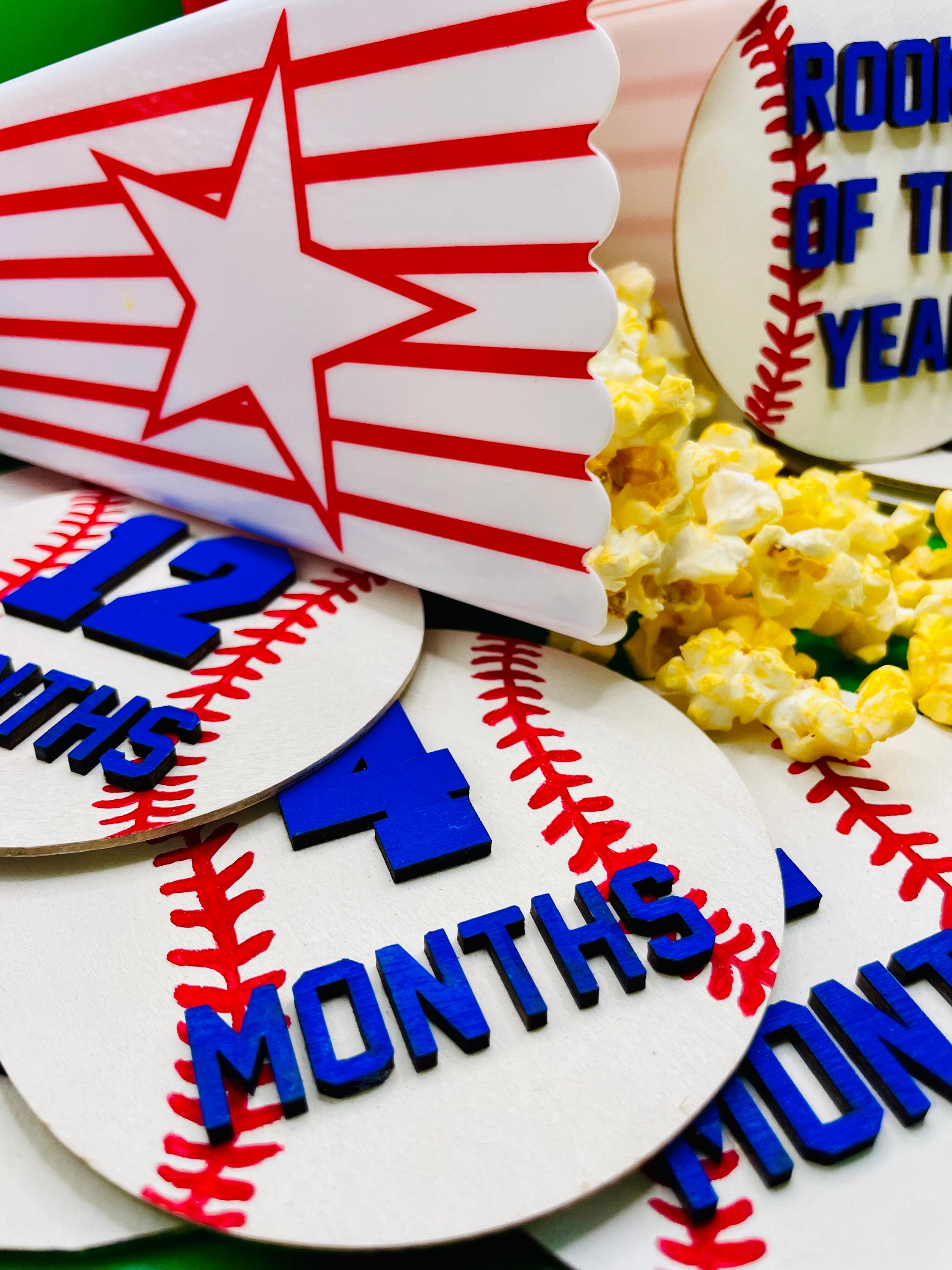 Wooden Baseball Milestone Photo Props - Etsy
