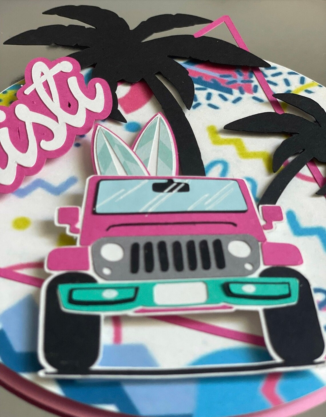 90’s Cruisin’ Jeep Cake Topper - Etsy