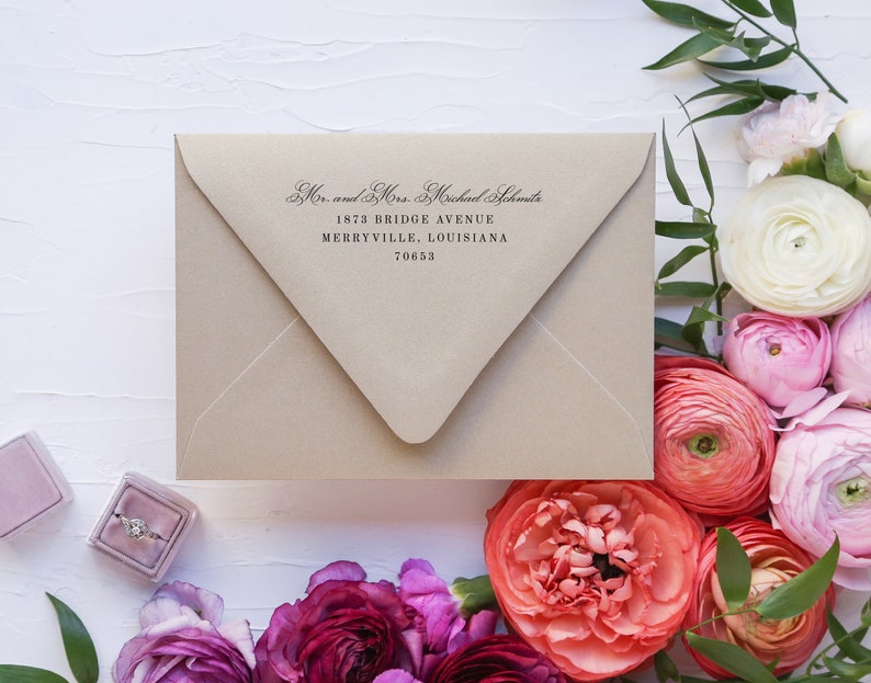 Printable Formal Wedding Envelope Template, Editable Script Envelope ...