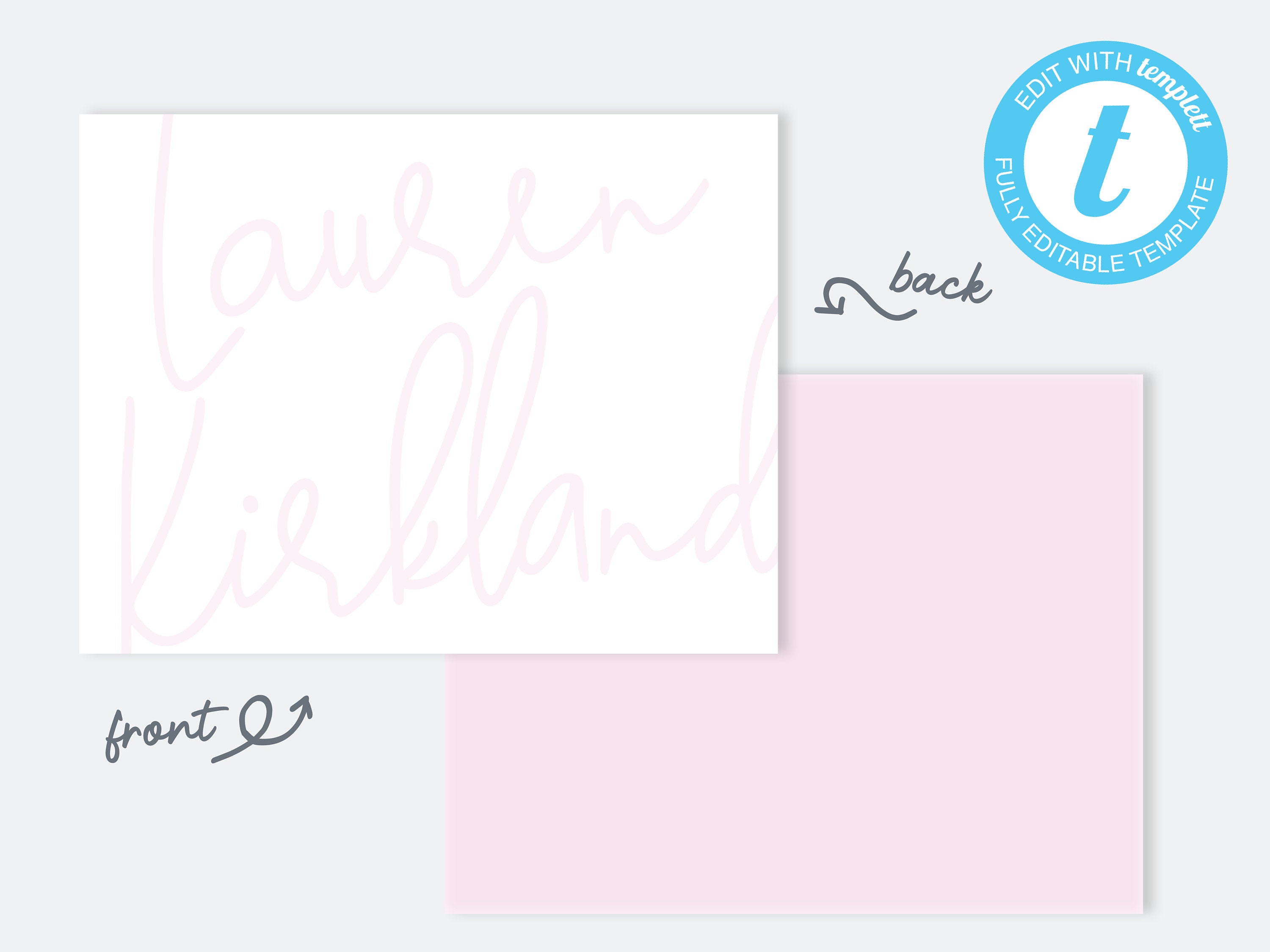 Note Card Template/printable Stationery/custom Notecard/personalized ...