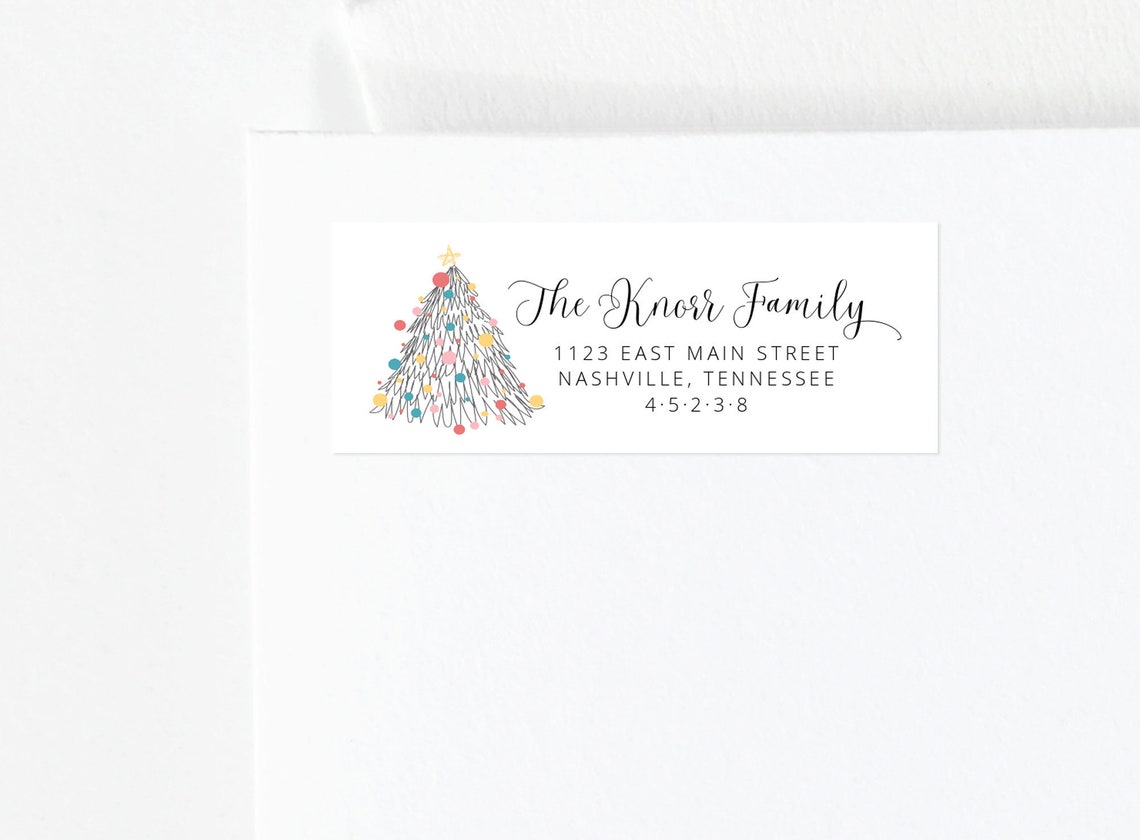 Christmas Address Sticker/recipient Address Label/printable Address ...