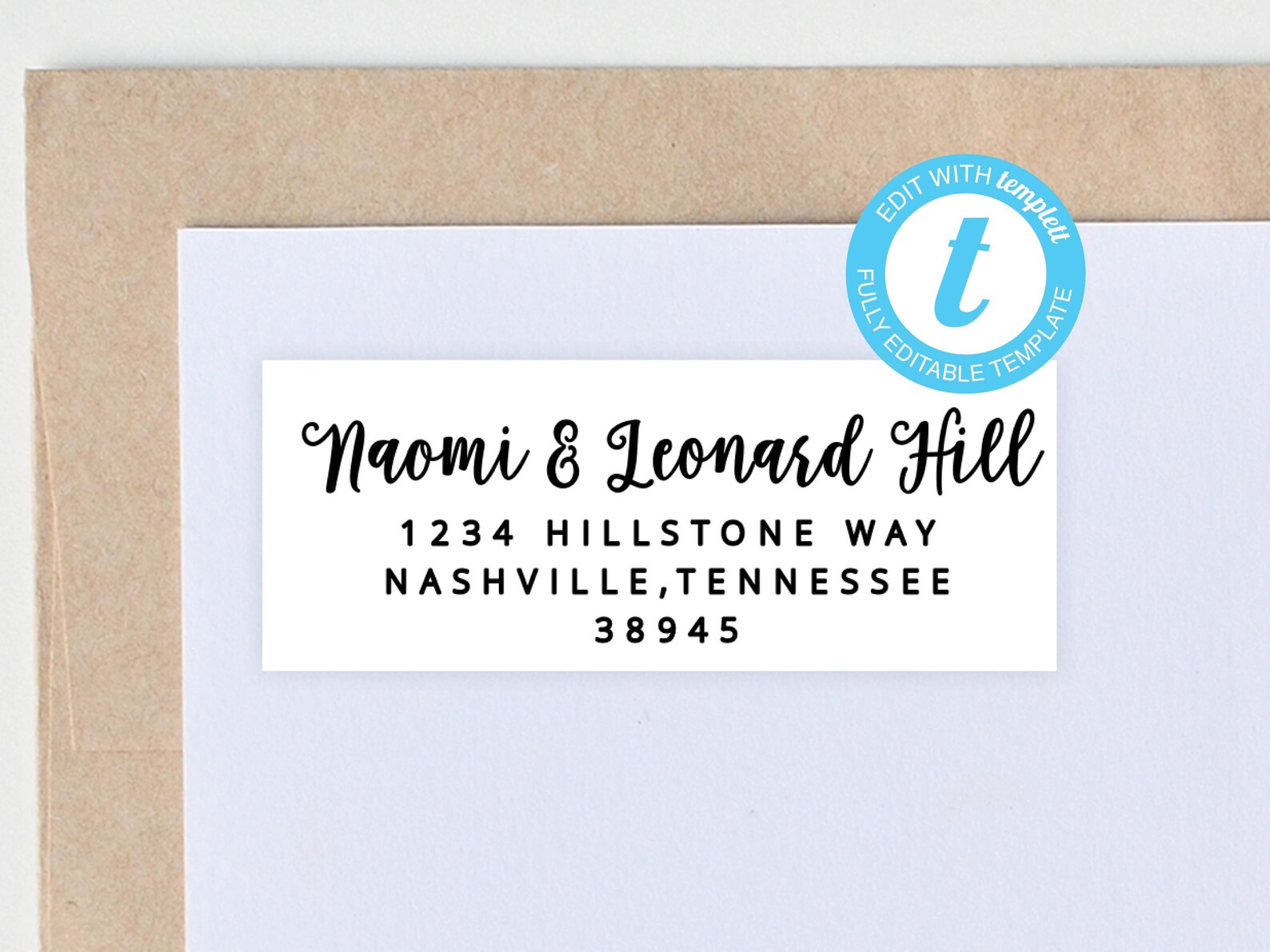 Custom Printable Return Address Label Template Digital Download/instant ...