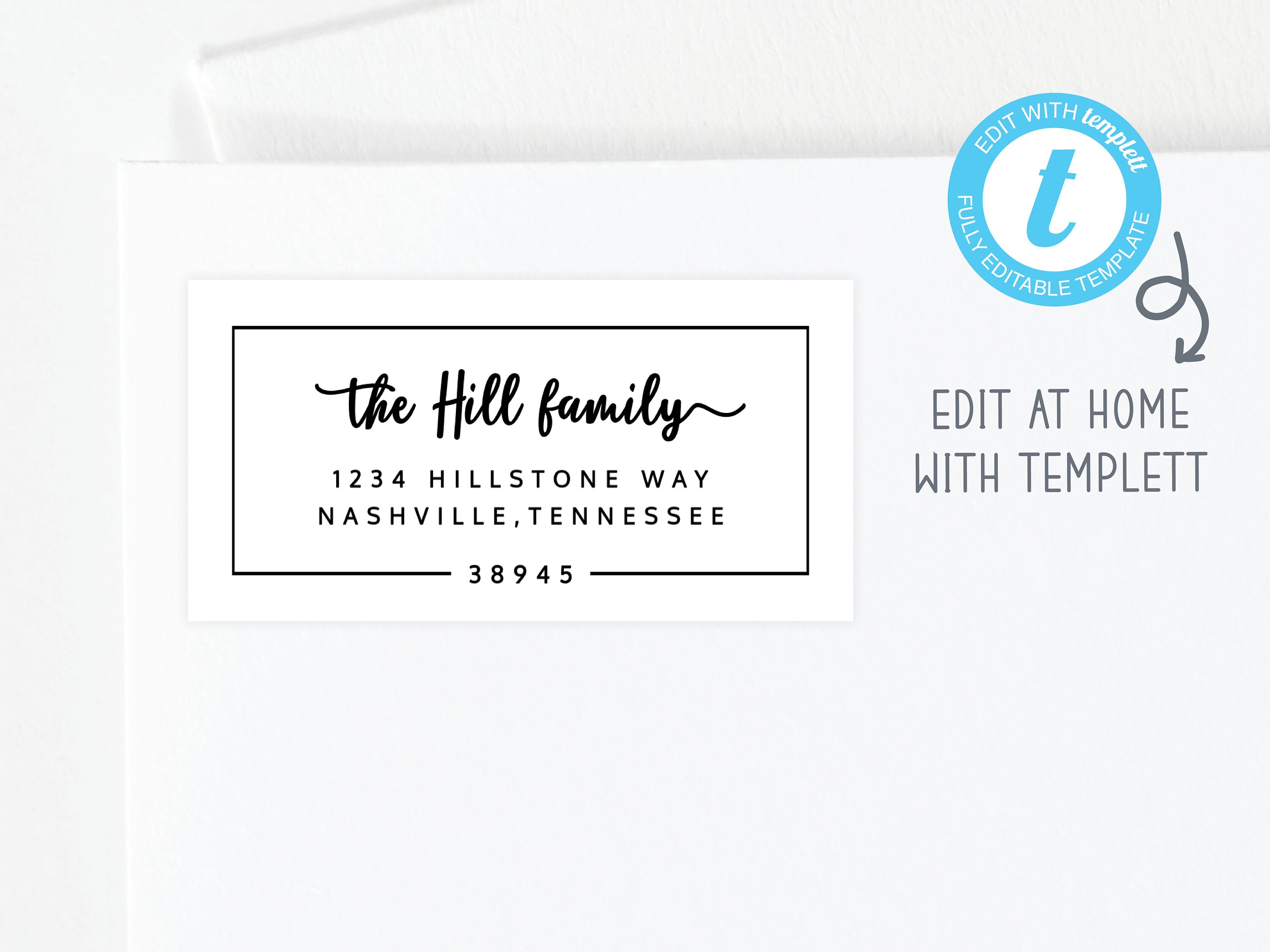 Address Label Sticker Template: 2"x4" Mailing Label (digital Download ...
