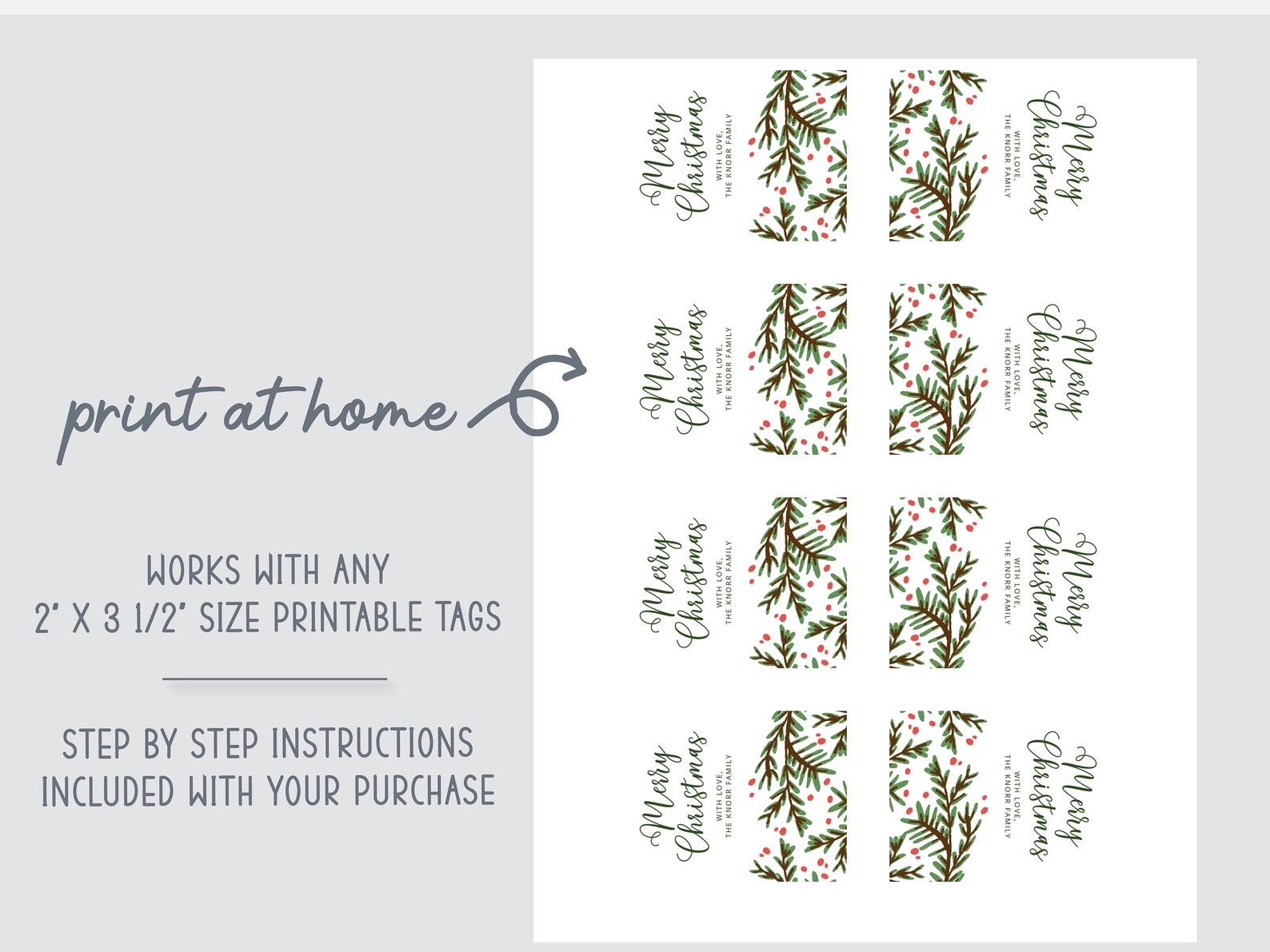 Christmas Address Labels/recipient Address Label/printable Address ...