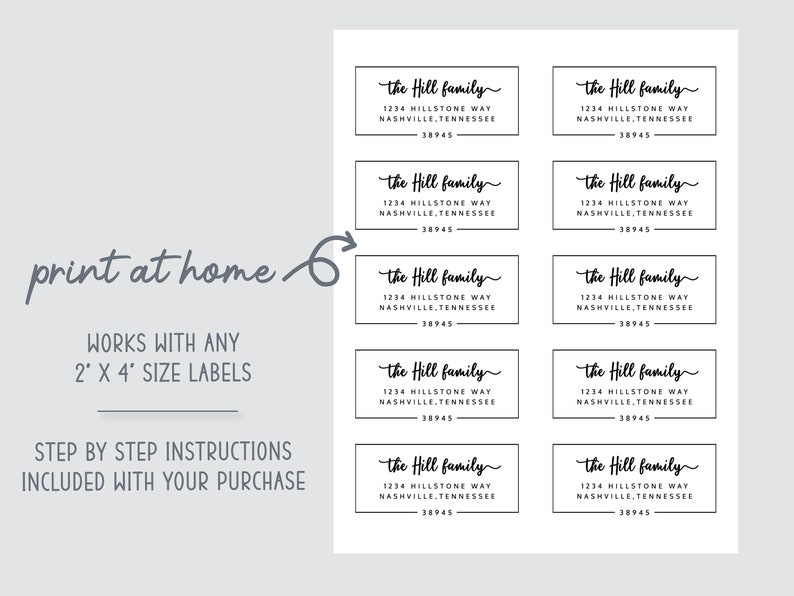 Address Label Sticker Template: 2