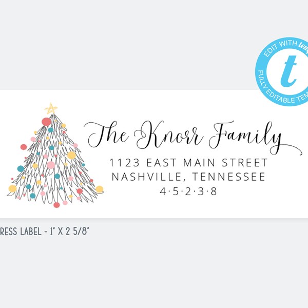 Christmas Address Labels Printable - Etsy