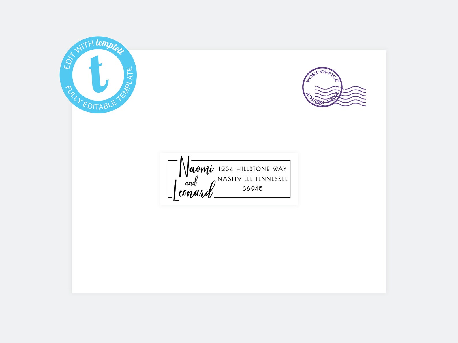 Custom Printable Return Address Label Template Digital Download ...