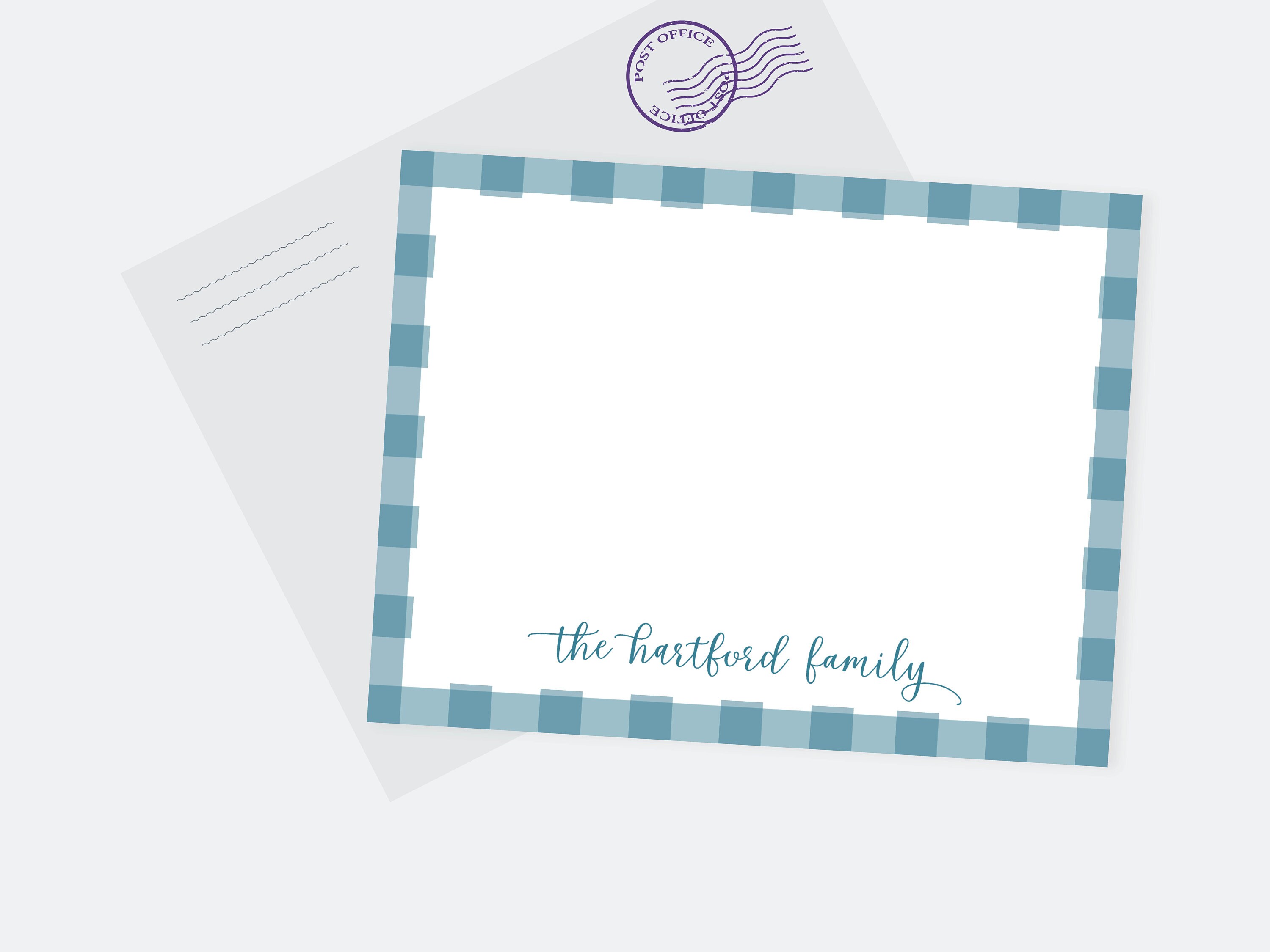 Note Card Template/printable Family Stationery/custom Notecard ...