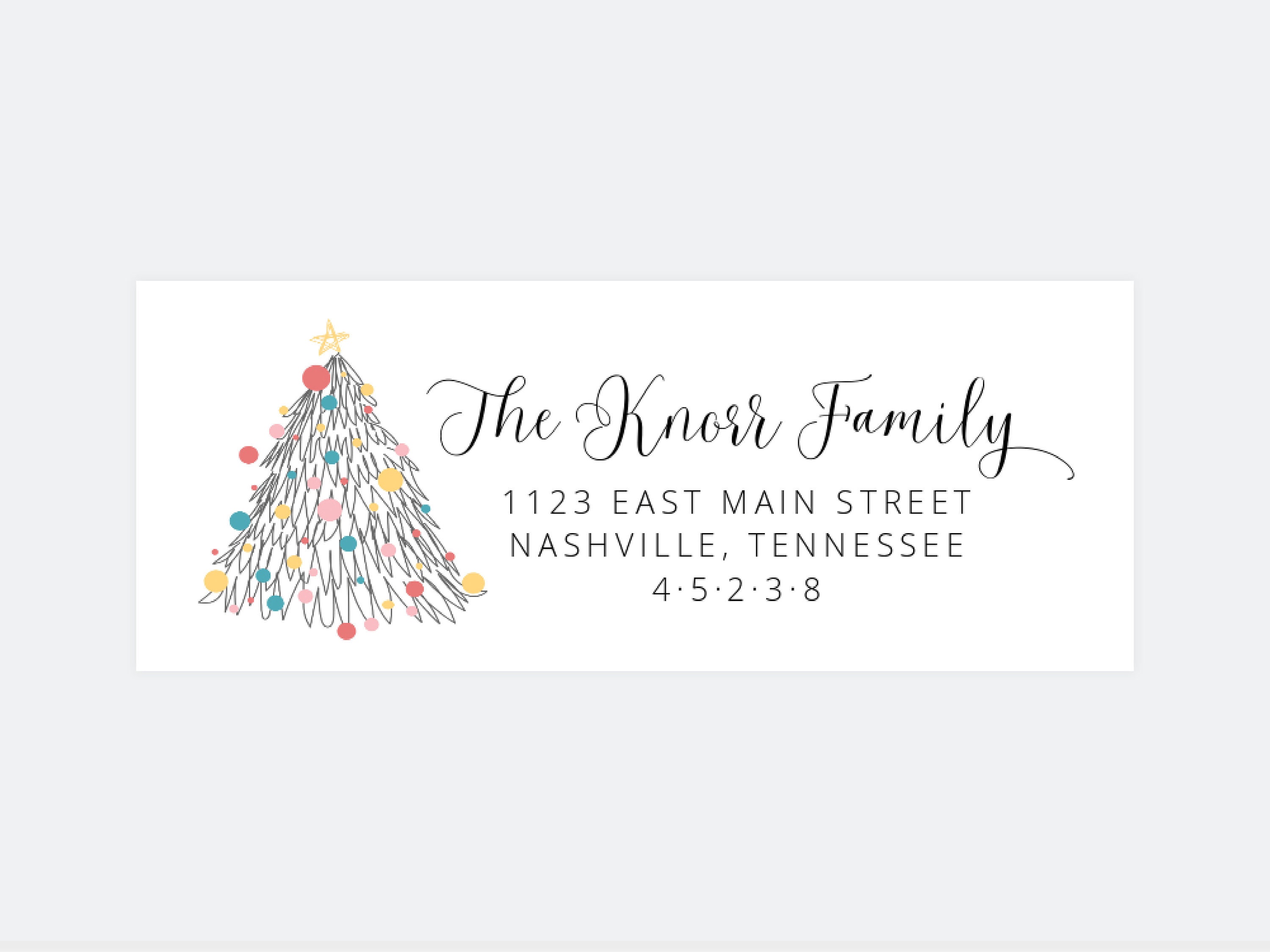 Christmas Address Sticker/recipient Address Label/printable Address ...