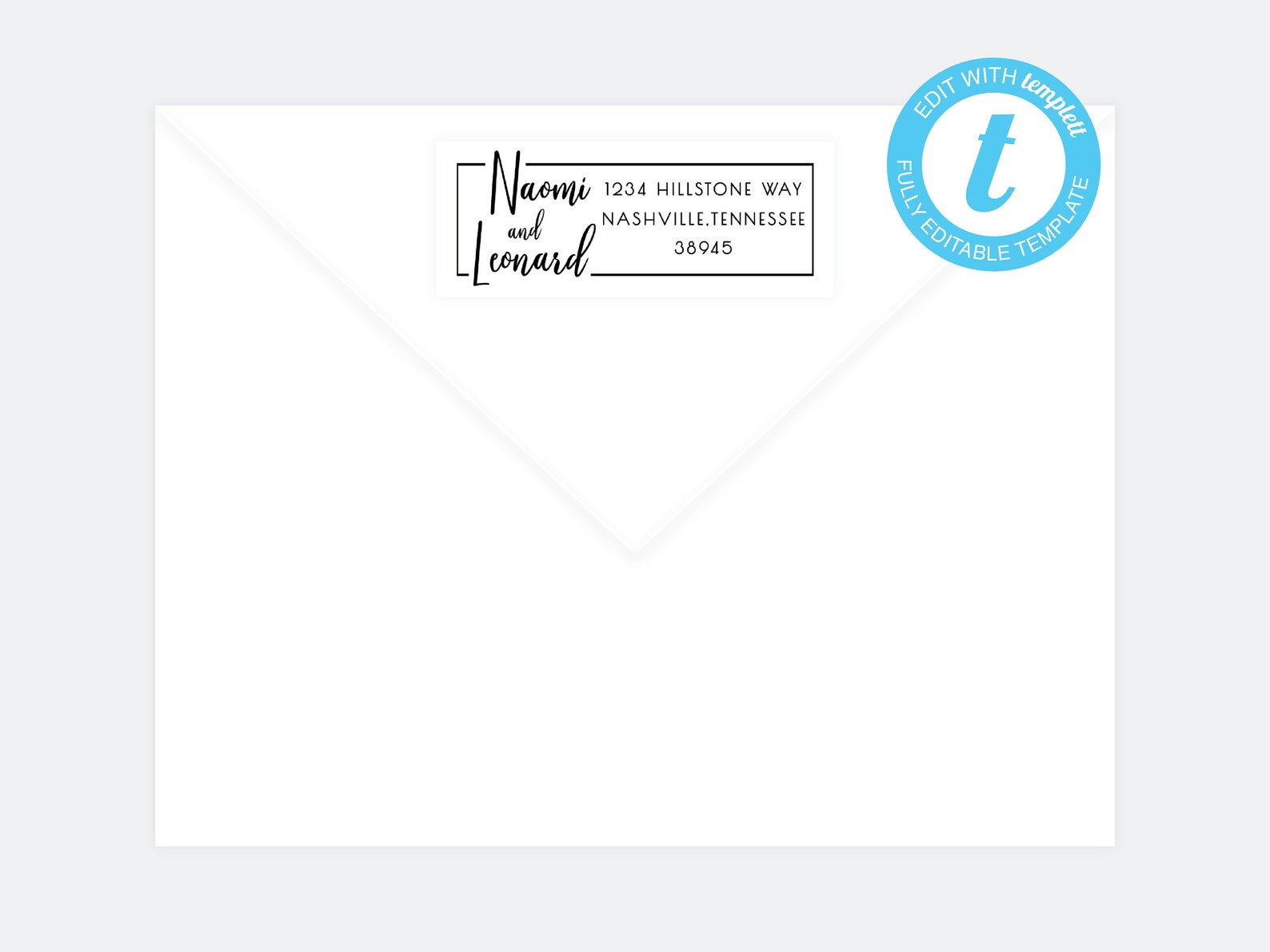 Custom Printable Return Address Label Template Digital Download ...