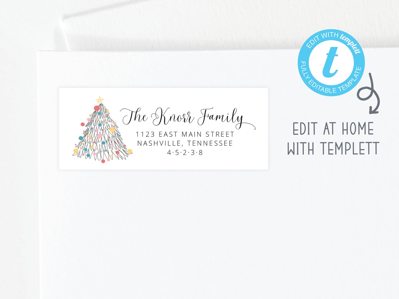 Christmas Address Sticker/recipient Address Label/printable Address ...