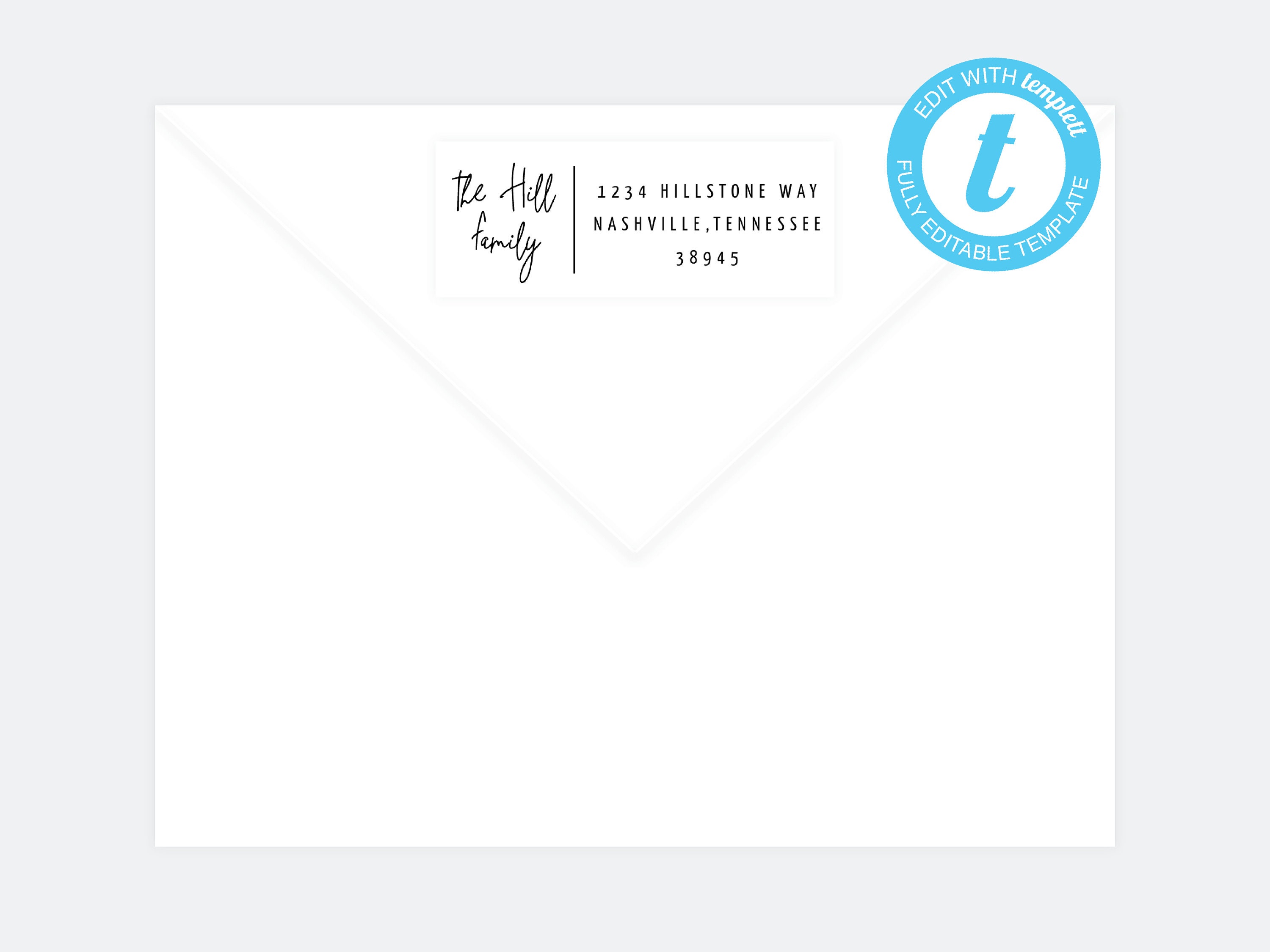 Custom Printable Return Address Label Template Digital - Etsy