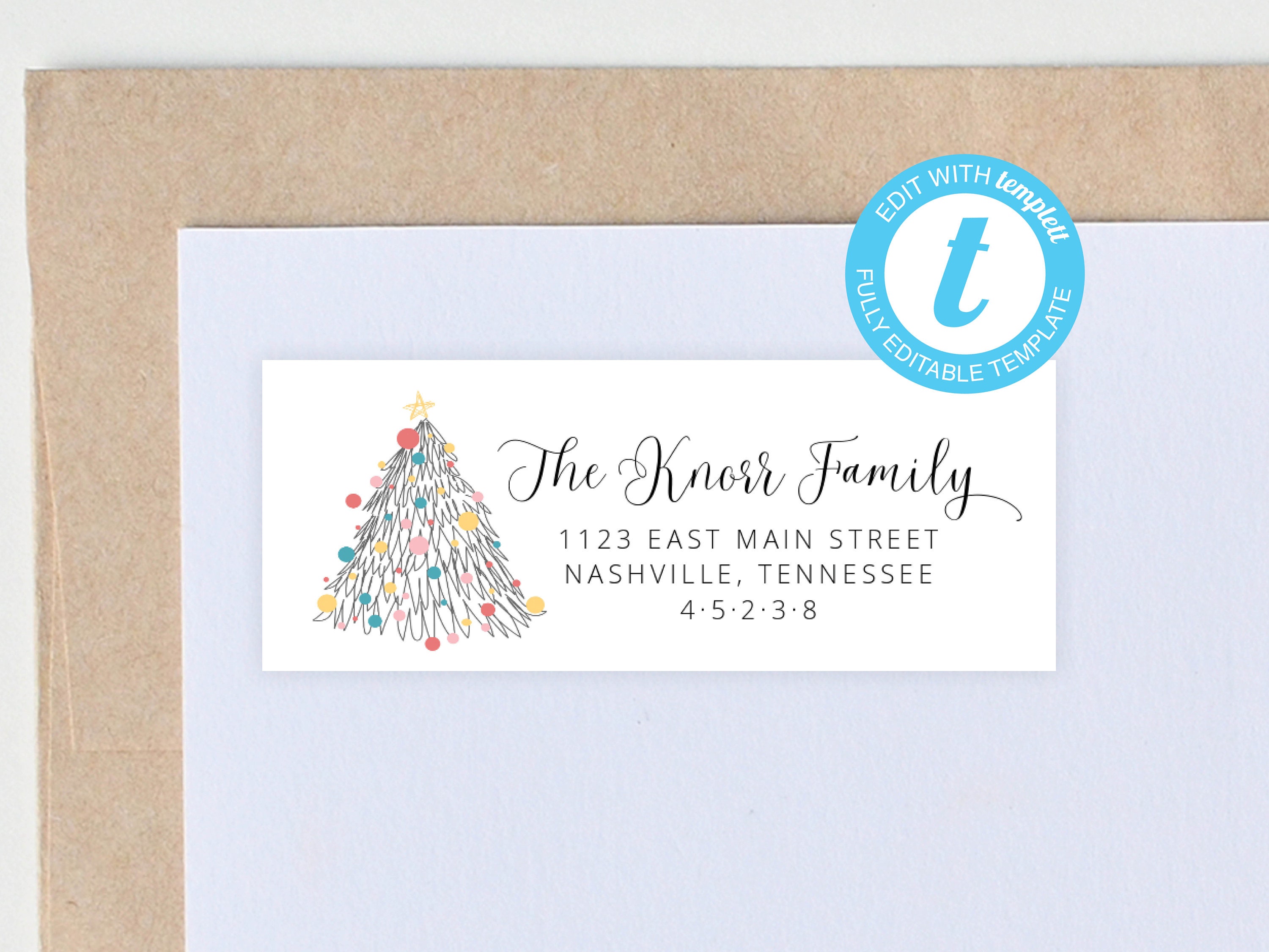 Christmas Address Sticker/recipient Address Label/printable Address ...