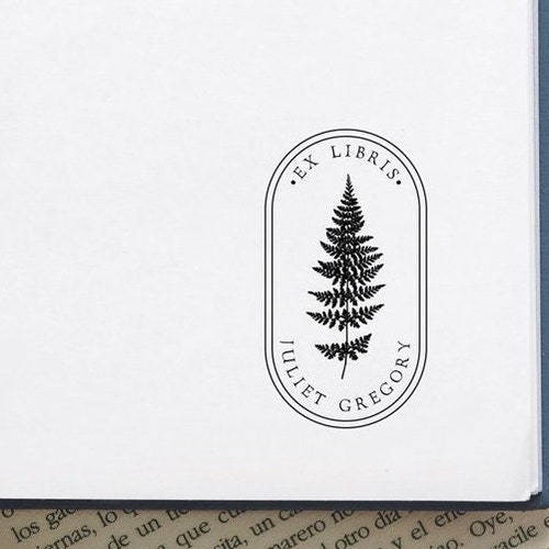 Vintage Rose Library Stamp or Book Stamp From the Library of - Etsy