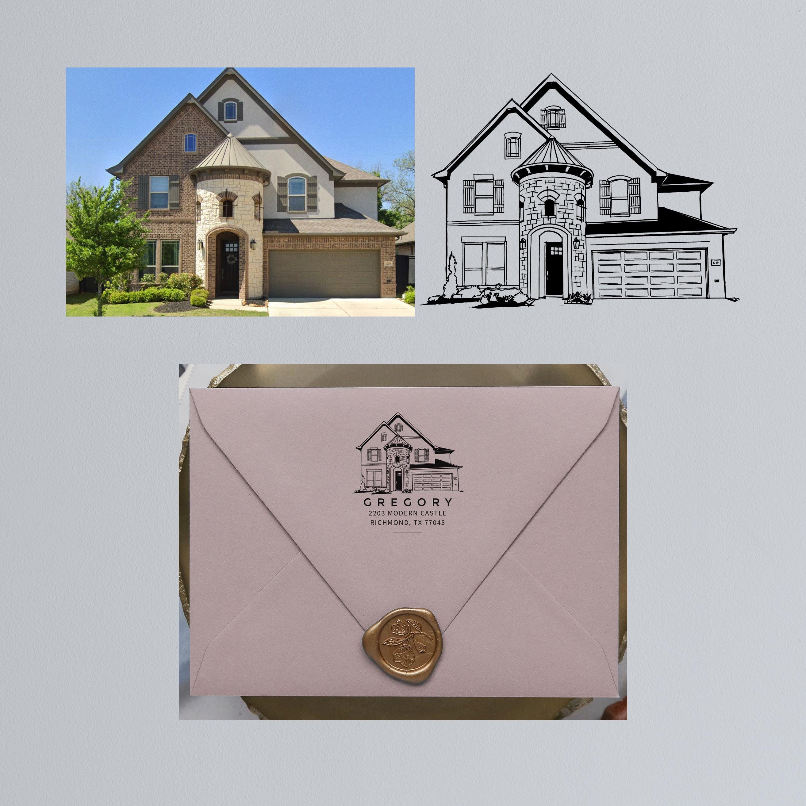 Custom House Return Address Stamp Self Inking Housewarming Gift ...