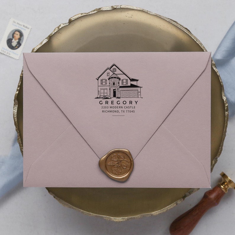 Custom House Return Address Stamp Self Inking Housewarming Gift ...