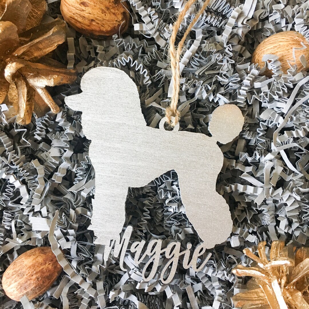 Personalized Dog Ornament, Poodle Ornament, Dog Christmas Ornament ...