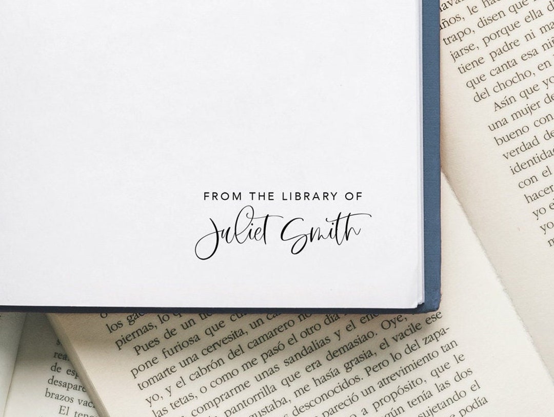 Personalized Library Stamp or Book Stamp, This Book Belongs to ...