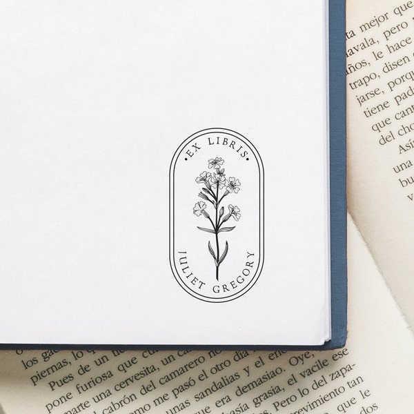 Library Stamp - Etsy