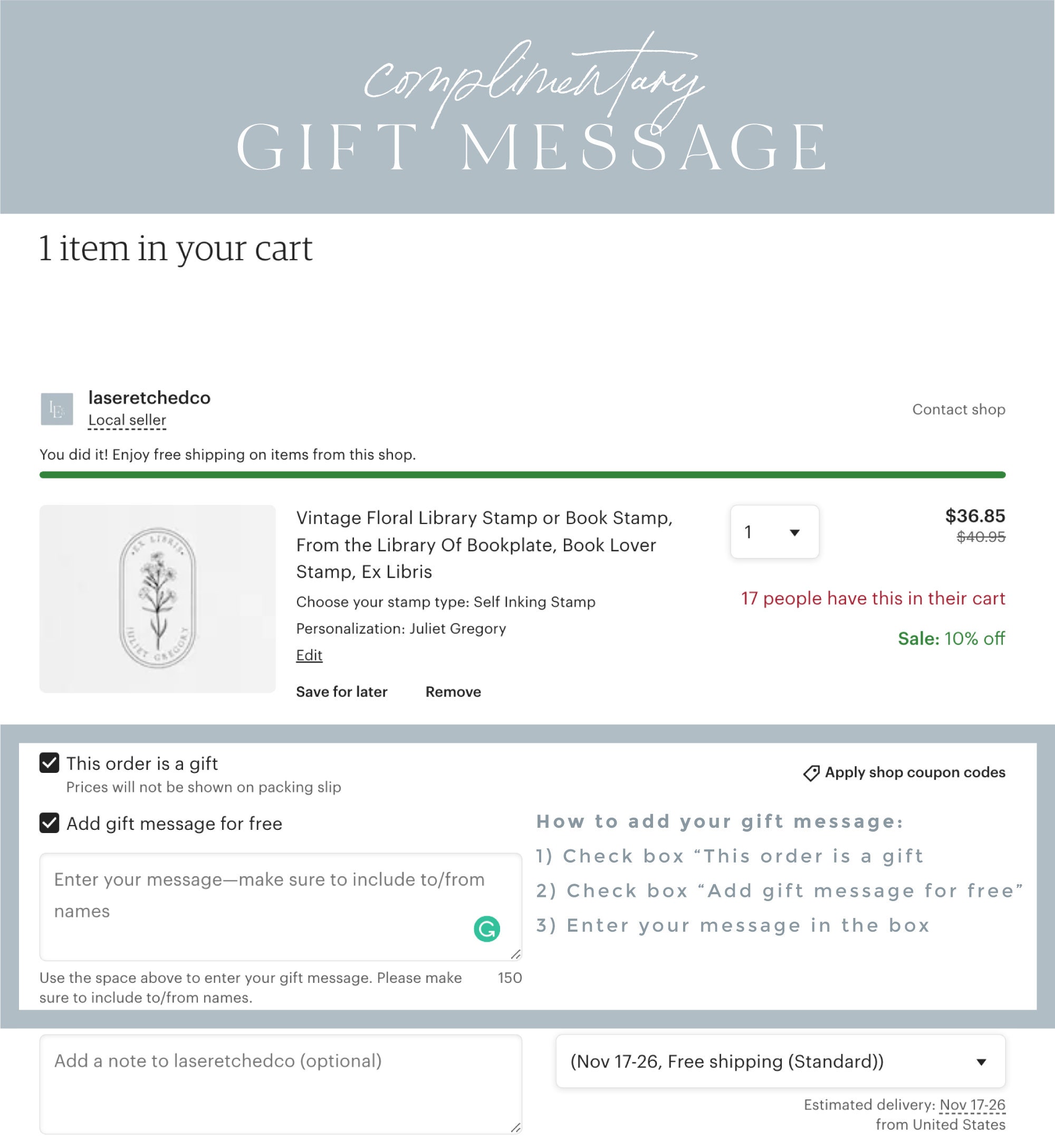 Vintage Floral Library Stamp or Book Stamp From the Library - Etsy