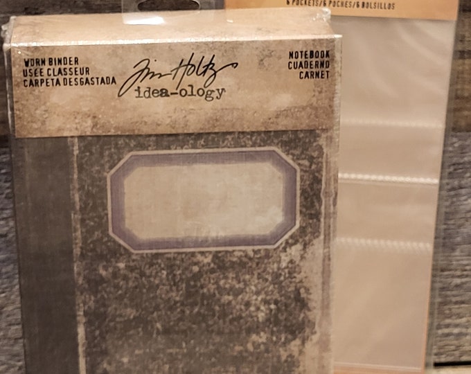 NEW Tim Holtz Idea-ology Notebook Worn Storage Binder TH93588 5x7x1 ...