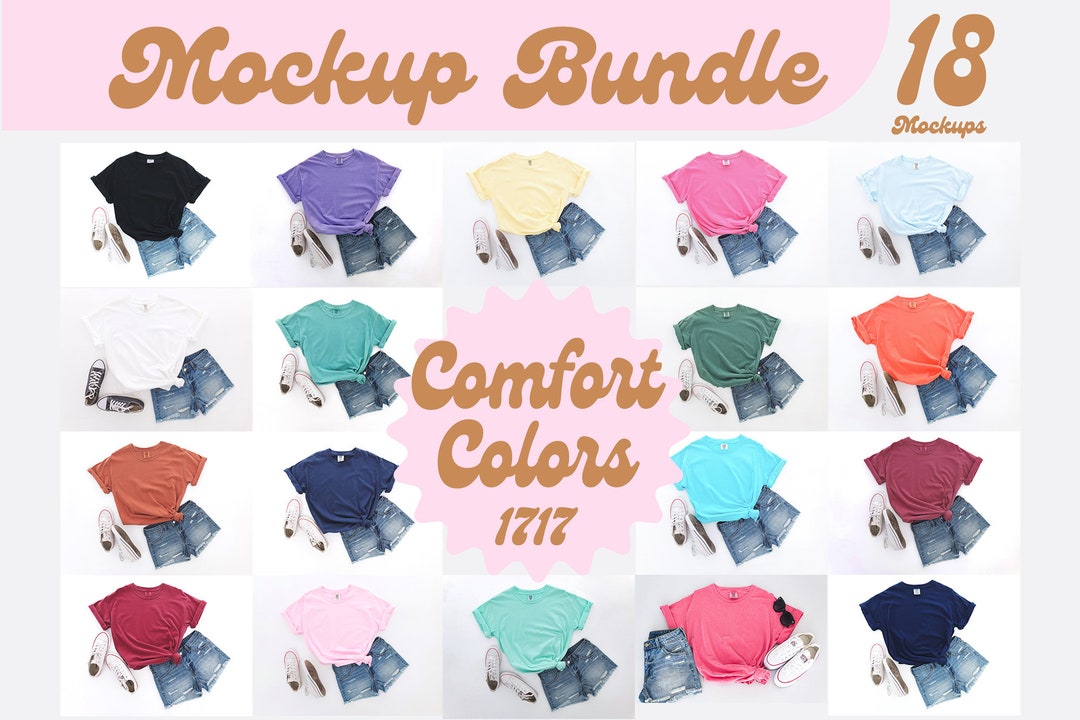 Shirt Mockup Bundle Comfort Colors 1717 - Etsy