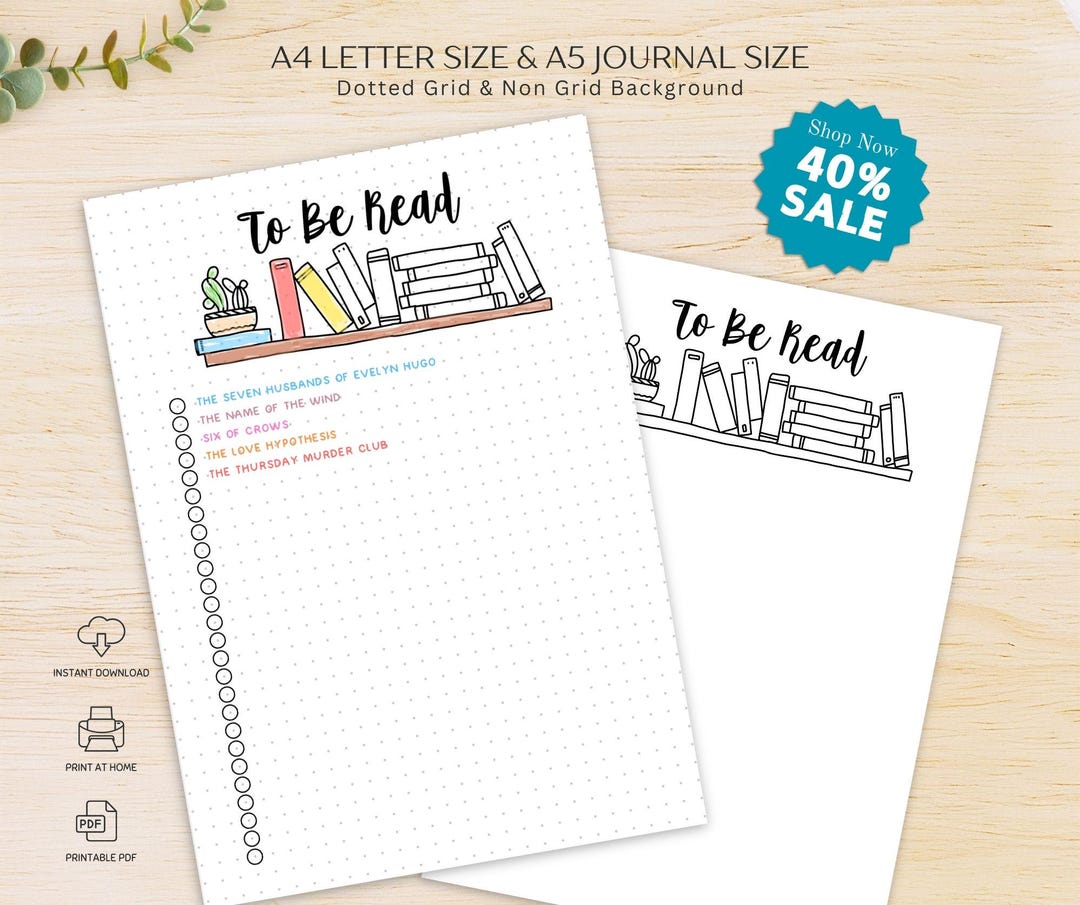 To Be Read TBR List Printable to Be Read Book Tracker Reading List ...