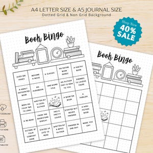 Book Bingo Reading Challenge Printable Bookish Game Tracker Reading ...