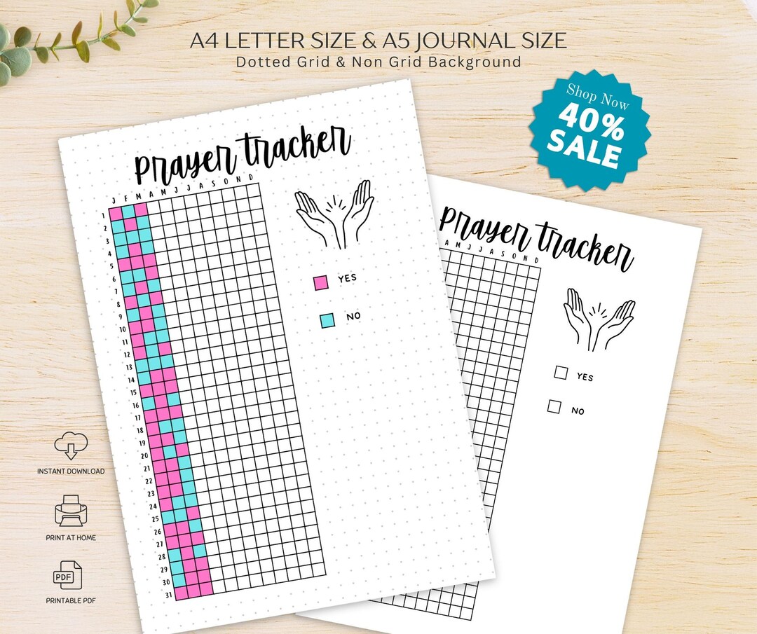 Prayer Tracker Daily Prayer Journal Printable Faith Planner Insert ...