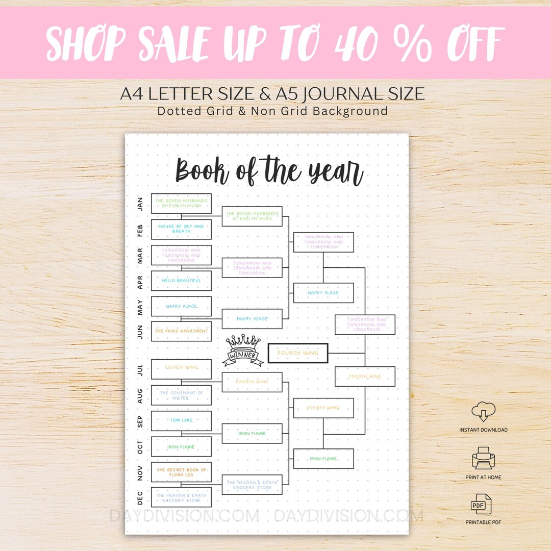 Book Tournament Tracker | Book of the Year Bracket | Reading ...