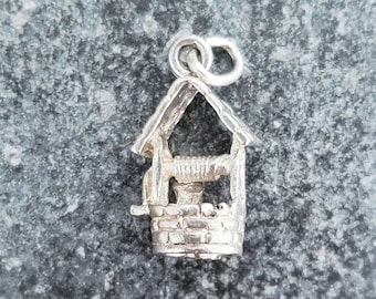 Vintage Silver Moving Wishing Well Charm, Traditional Folklore Make A ...