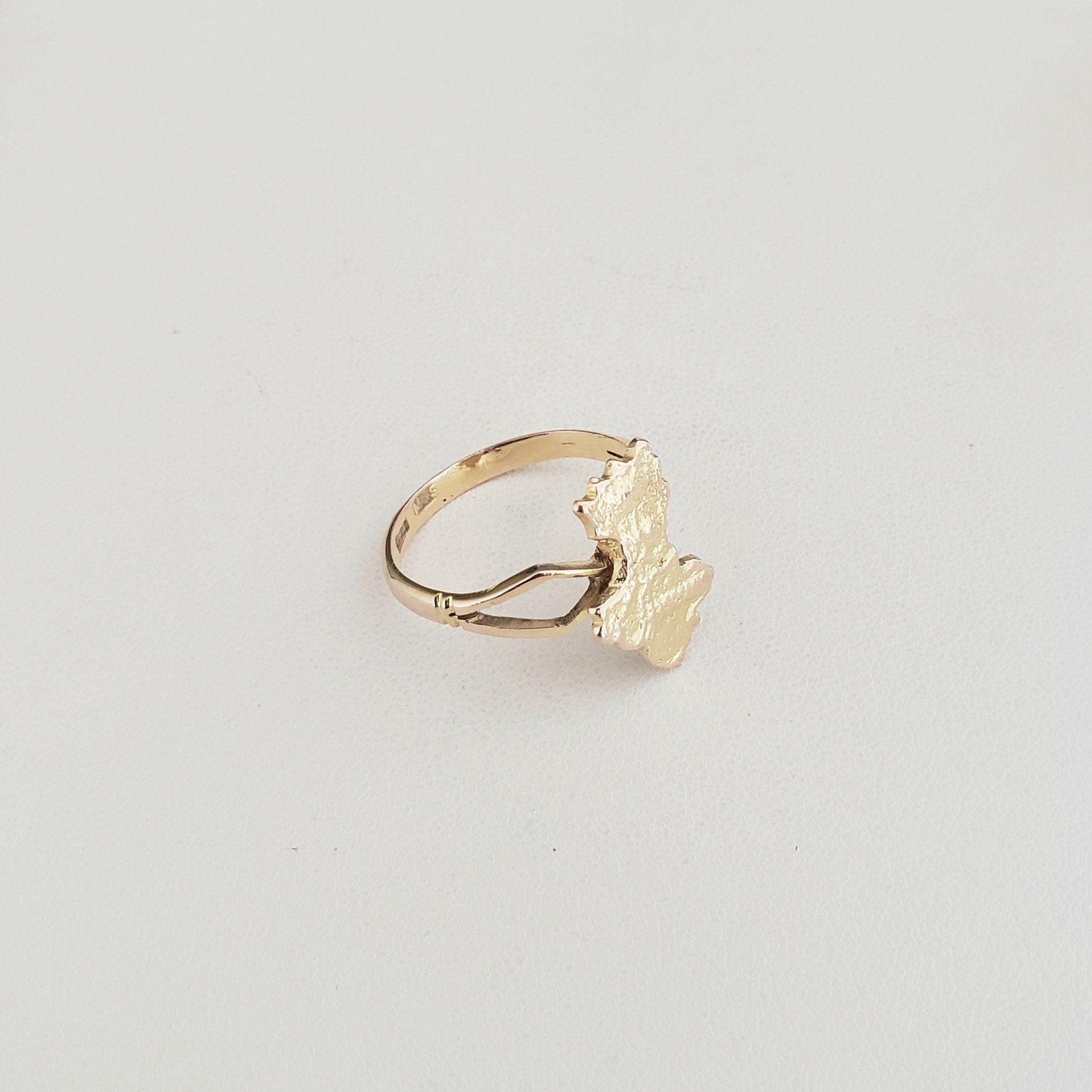 Vintage 12ct Gold Guyana Map Ring, South American Jewelry | Ring Size ...