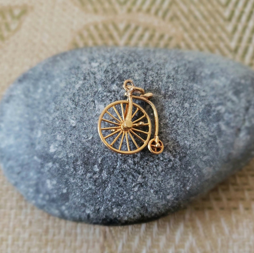 Vintage 9ct Gold Penny Farthing Charm Retro Jewelry - Etsy