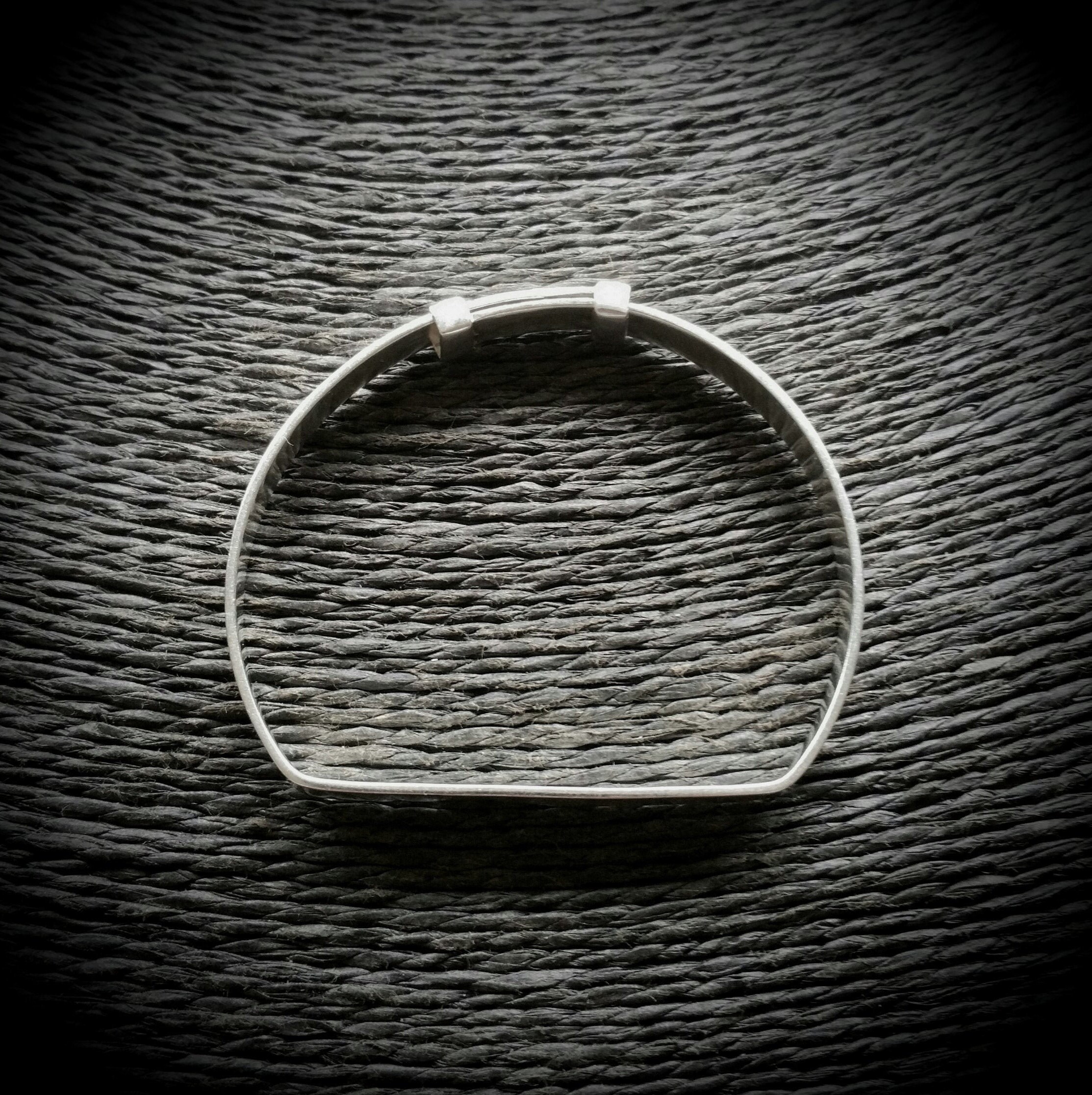 Vintage Sterling Silver Expandable Child's Bangle, D-shape Bangle ...