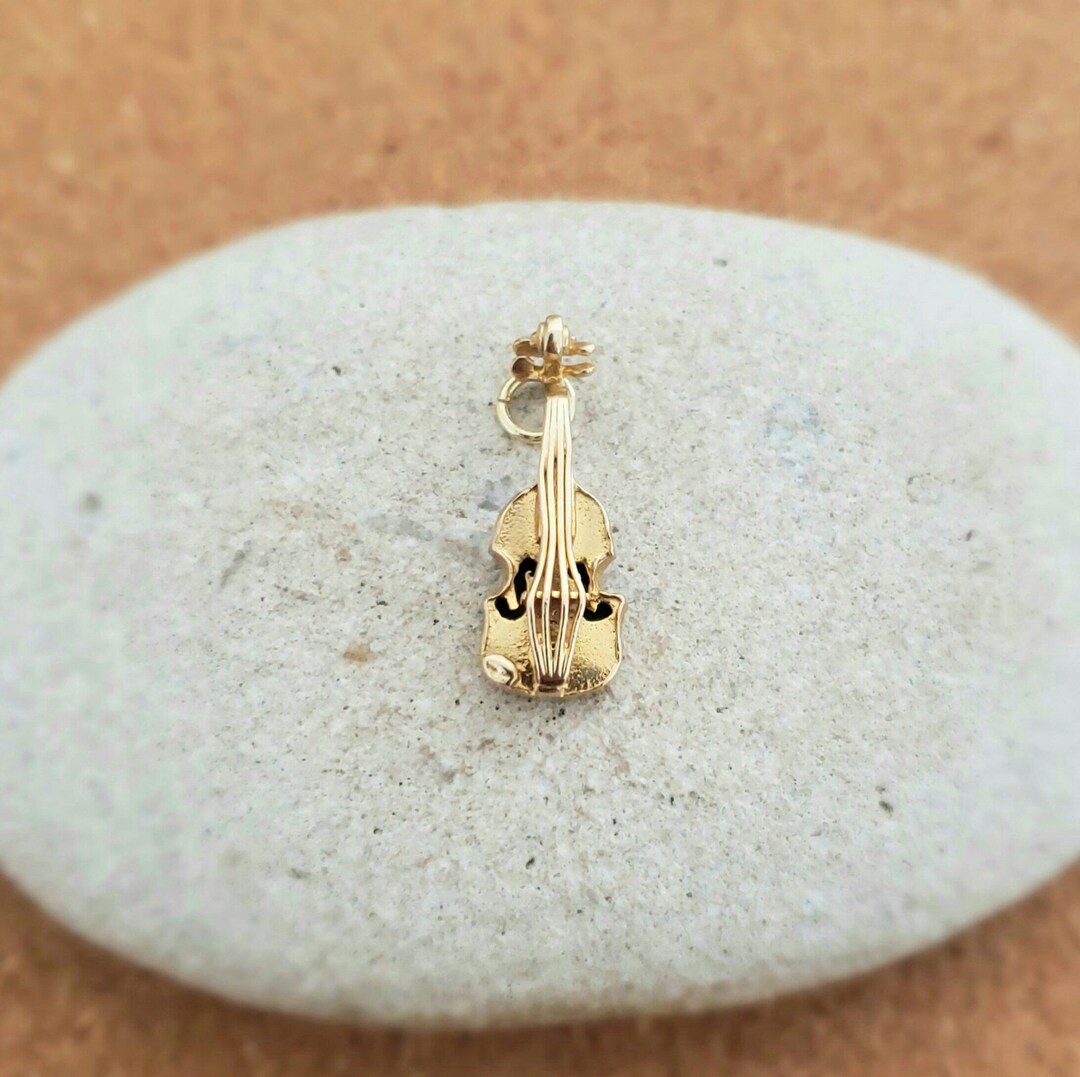 Vintage 9ct Gold Violin Charm by Albion Craft Company | Mid Century ...