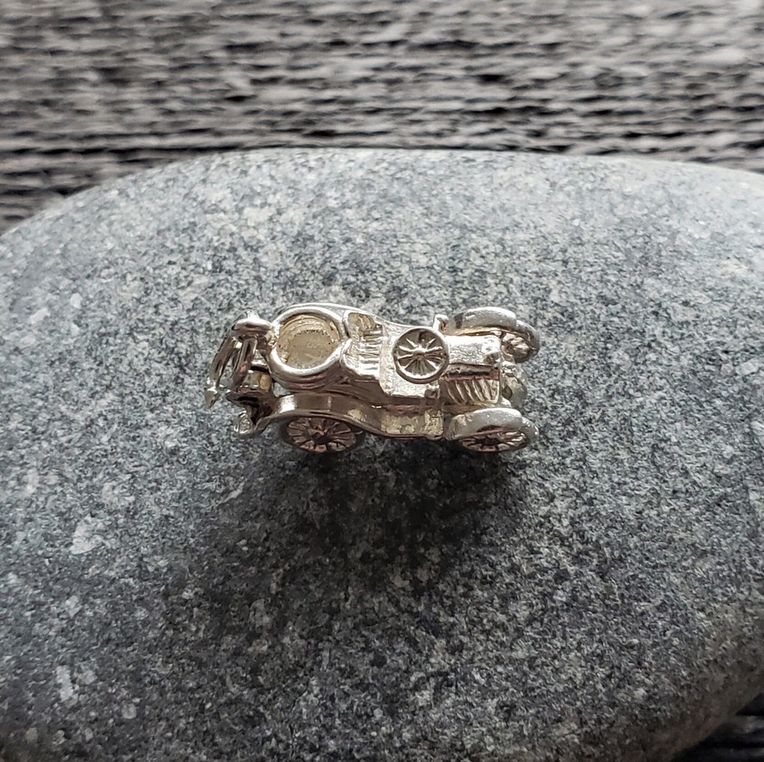 Vintage Sterling Silver Classic Car Charm | Mid Century Jewelry - Etsy
