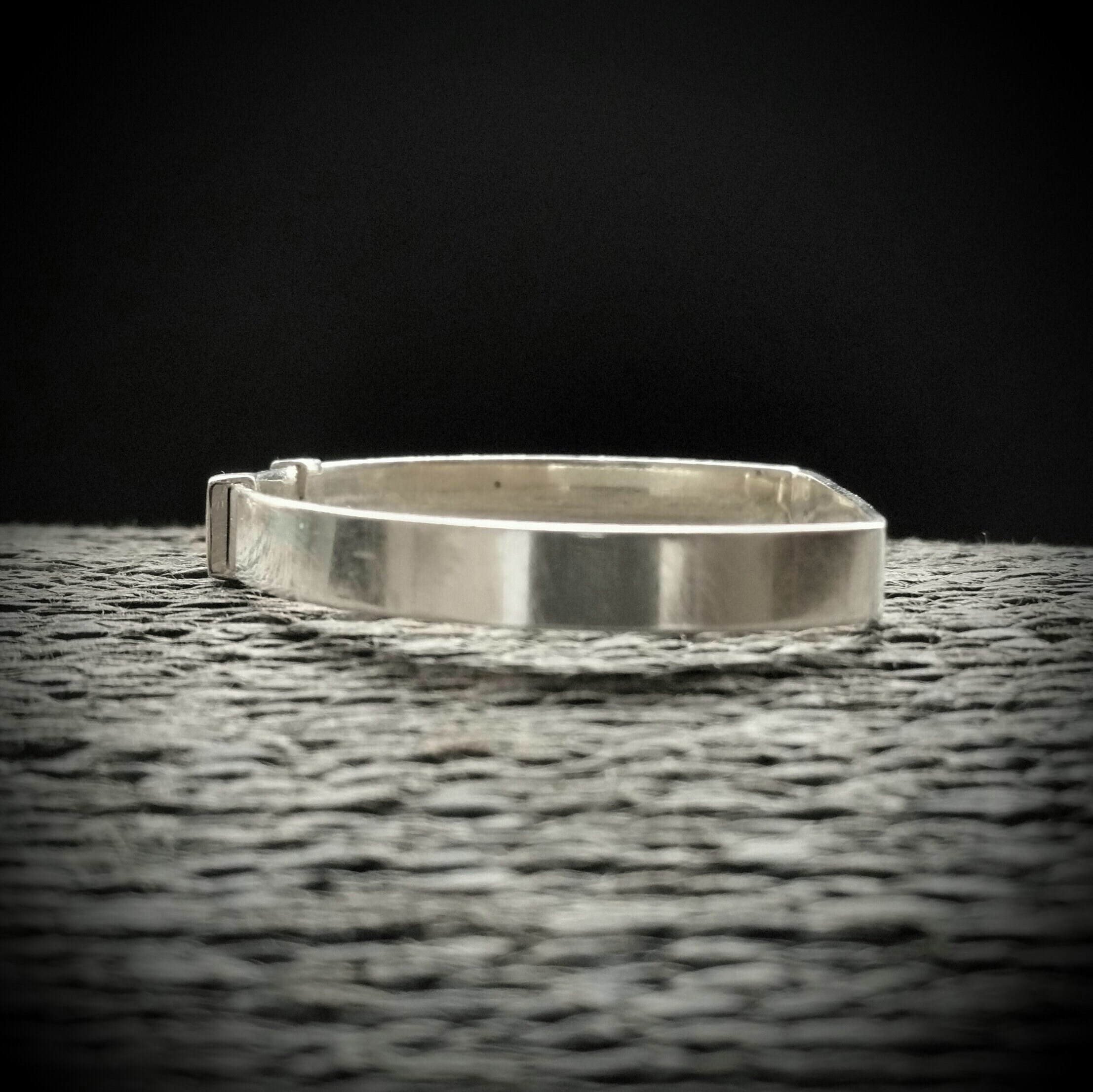 Vintage Sterling Silver Expandable Child's Bangle, D-shape Bangle ...