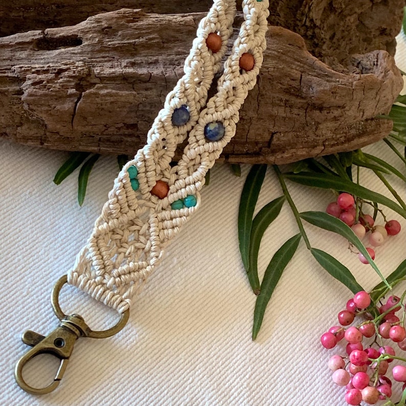 Macrame Lanyard for Keys or Badge – Eco-friendly Faith-inspired Earth ...