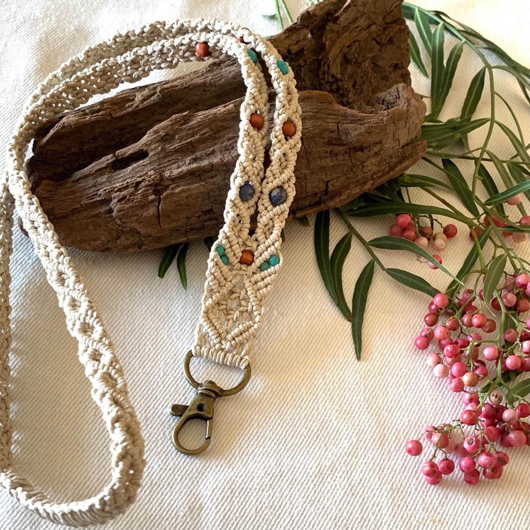 Macrame Lanyard for Keys or Badge – Eco-friendly Faith-inspired Earth ...