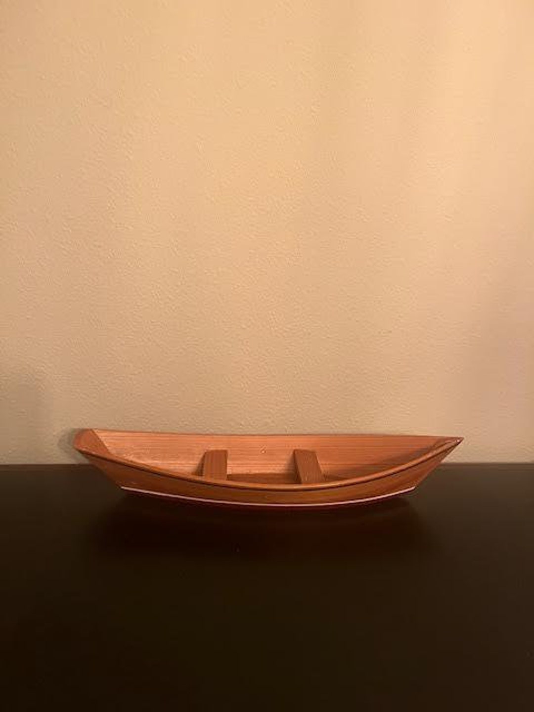 Fantastic Vintage 1980s Wooden Handmade Miniature Dory Boat Signed and ...