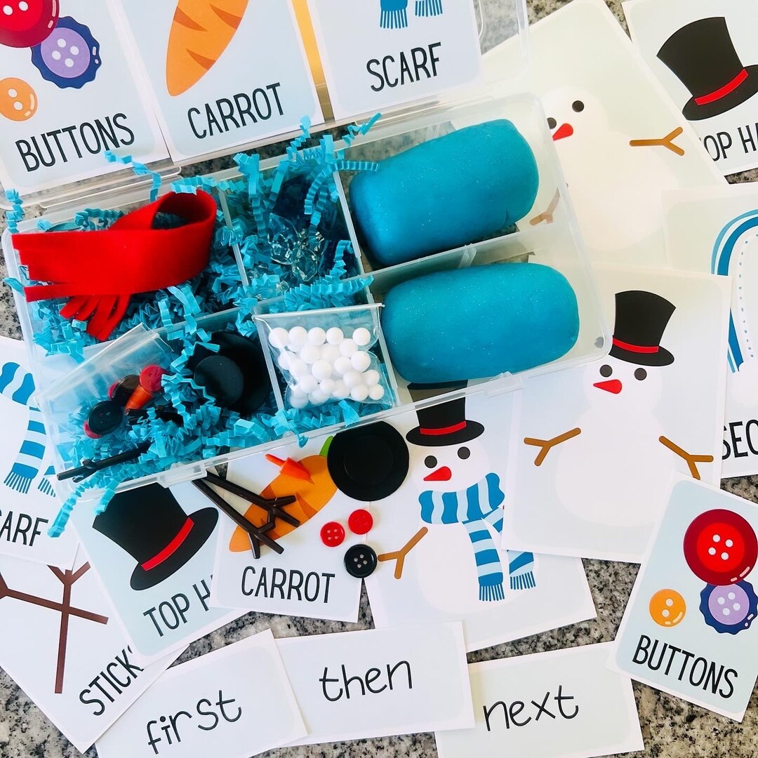 Sequencing Snowman Speech Box - Etsy