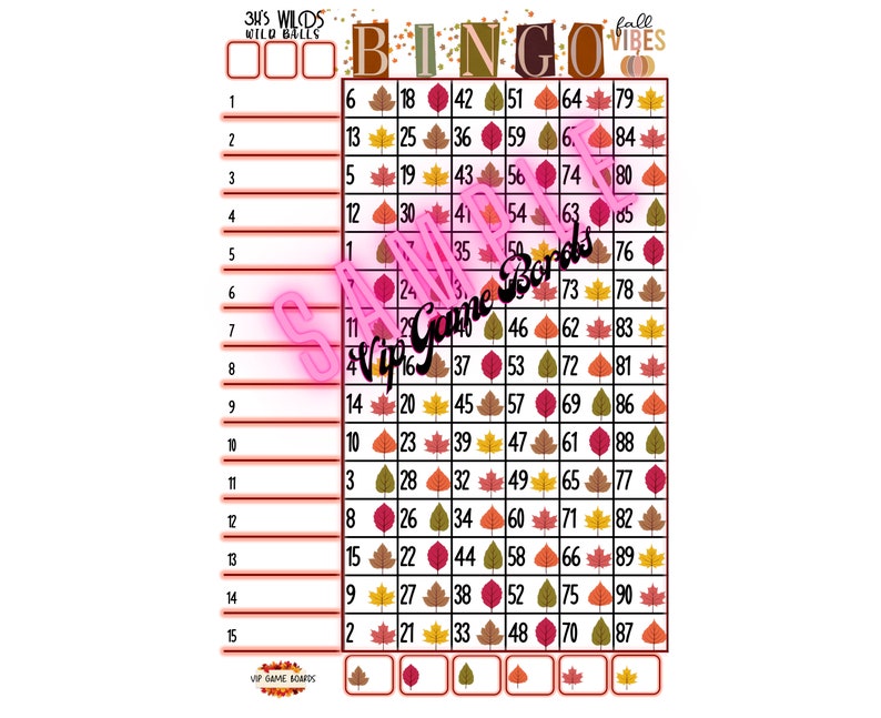 Fall Leaf Rainbow Emoji Bingo Board Bundle Value Pack,5 Board Styles ...