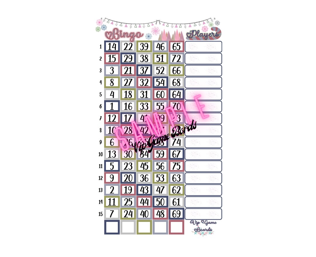 PASTEL Christmas Rainbow BINGO, 15 Lines, 2 Pdfs, 1 Mixed Ball and 1 ...